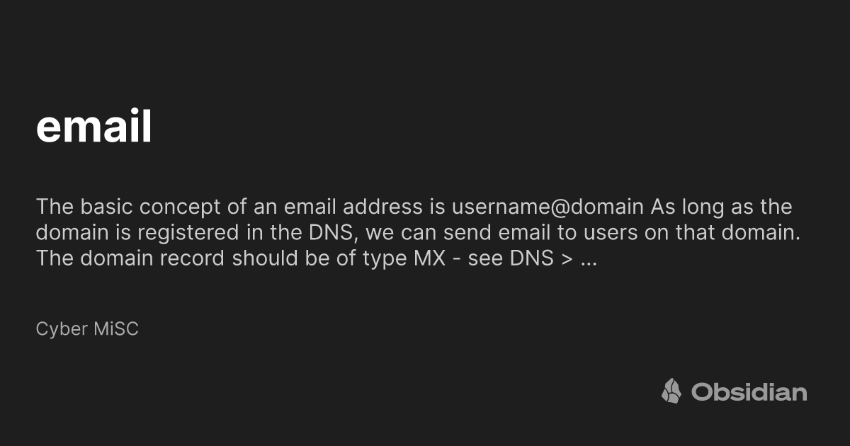 Email Cyber Misc Obsidian Publish